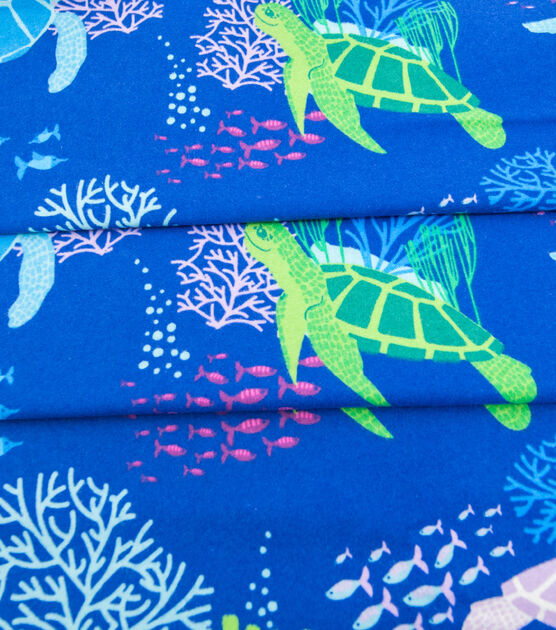 Watercolor Turtles Super Snuggle Flannel Fabric Joann