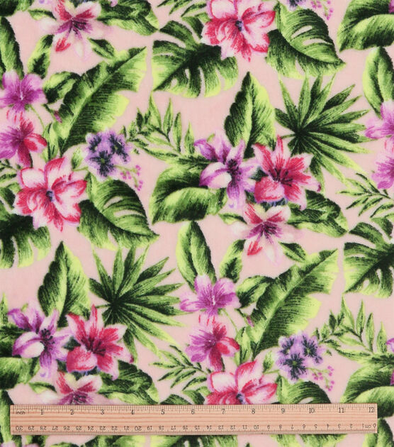 Pink Exotic Botanicals Sew Lush Fleece Fabric Joann