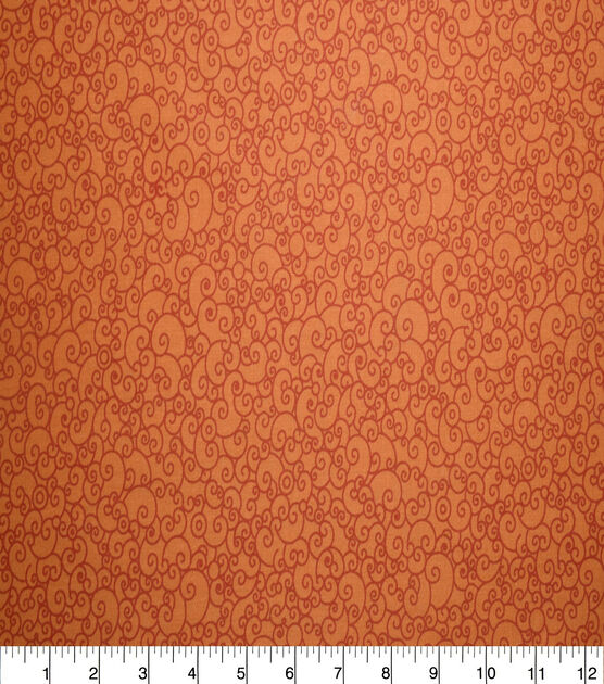 Orange Scrolls Cotton Fabric By Quilters Showcase Joann Chile