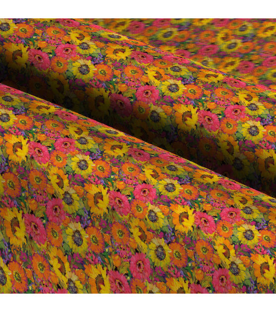 Susan Winget 108 Yellow And Orange Sunflowers Premium Wide Cotton Fabric