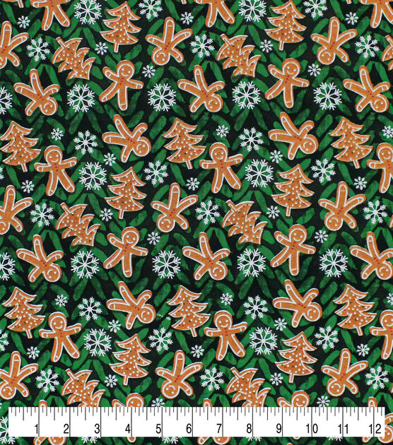 Gingerbread Cookies And Snowflakes Christmas Cotton Fabric Joann