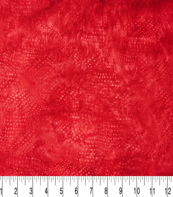 Red Dotted Texture Batik Cotton Fabric Joann
