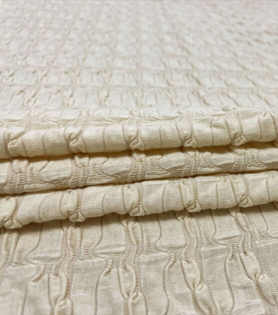 Cream Textured Loungewear Knit Fabric Joann