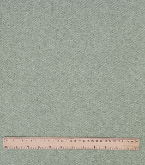 Green Checkered Knit Fabric Joann