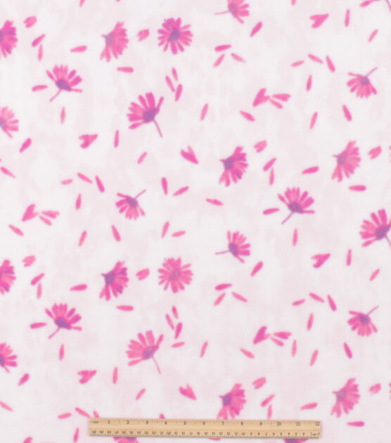 Pink Watercolor Floral Anti Pill Fleece Fabric Joann