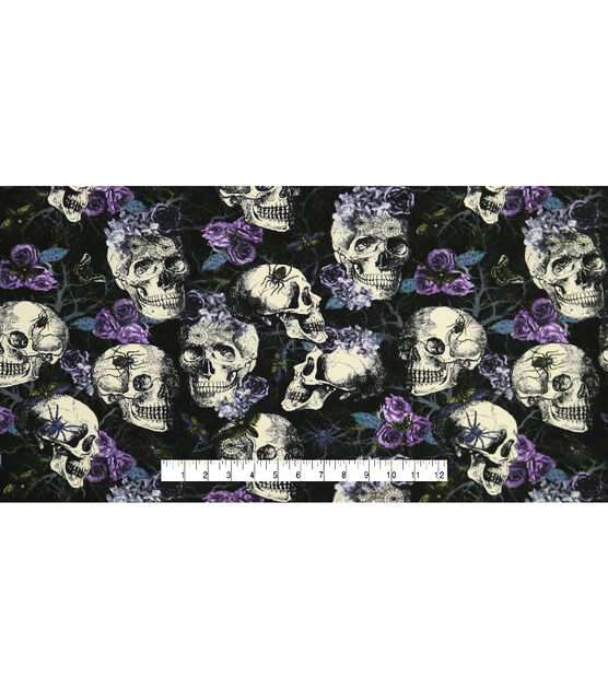 Floral Skulls Halloween Super Snuggle Flannel Fabric Joann
