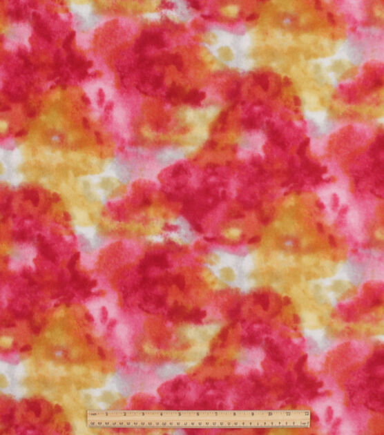 Pink And Yellow Tie Dye Anti Pill Fleece Fabric Joann