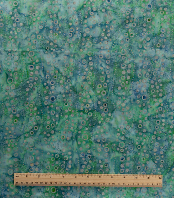 Teal Circles Batik Cotton Fabric Joann