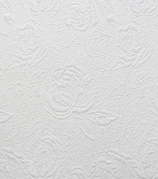 Bridal White Small Rose Jacquard Bridal Collections Fabric Joann