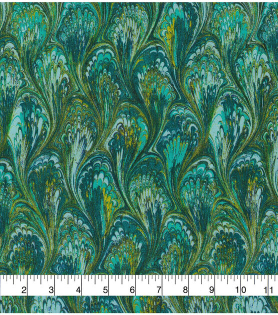 Premium Wide Cotton Fabric Teal Oil Slick Joann