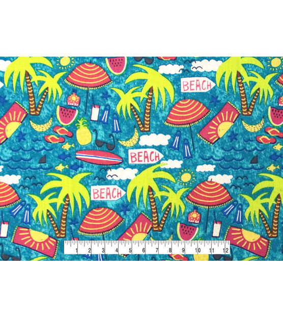 Beach Scene Novelty Cotton Fabric Joann