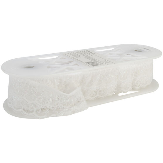 Simplicity 2 Tier Lace Trim 2 White Iridescent Joann