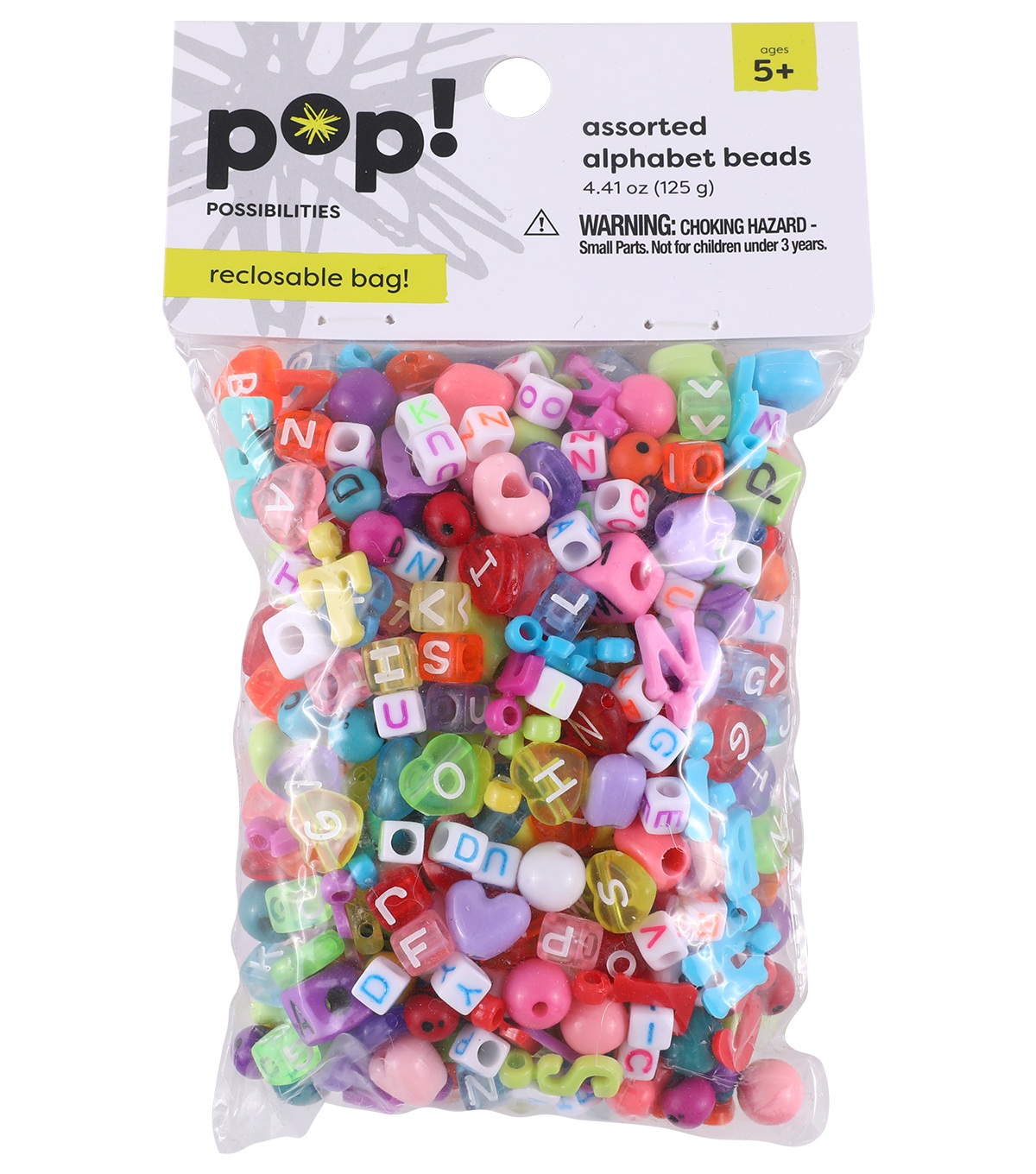 4.4oz Assorted Alphabet Beads by POP JOANN