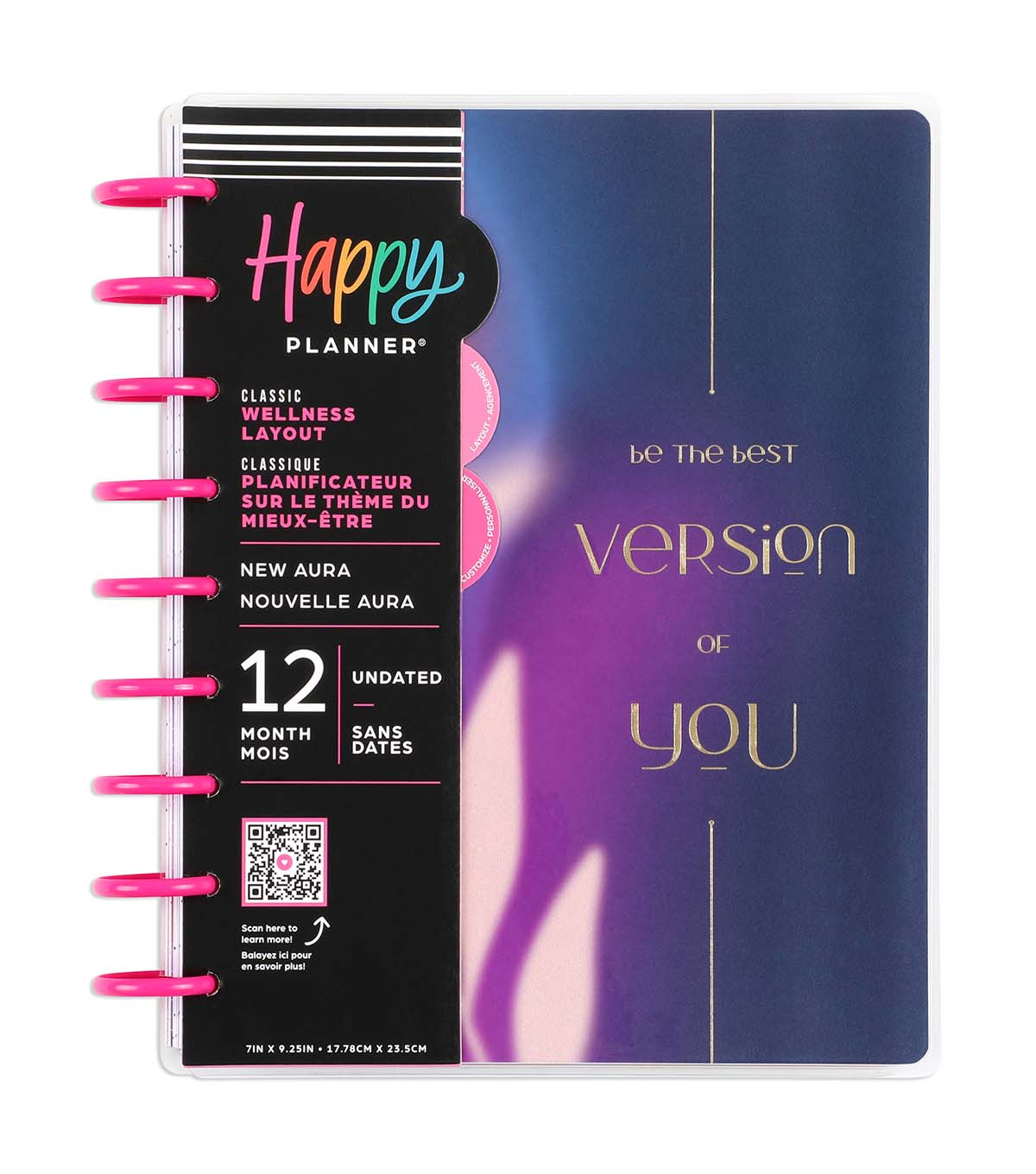 Happy Planner 12 Month Undated New Aura Classic Wellness Planner JOANN