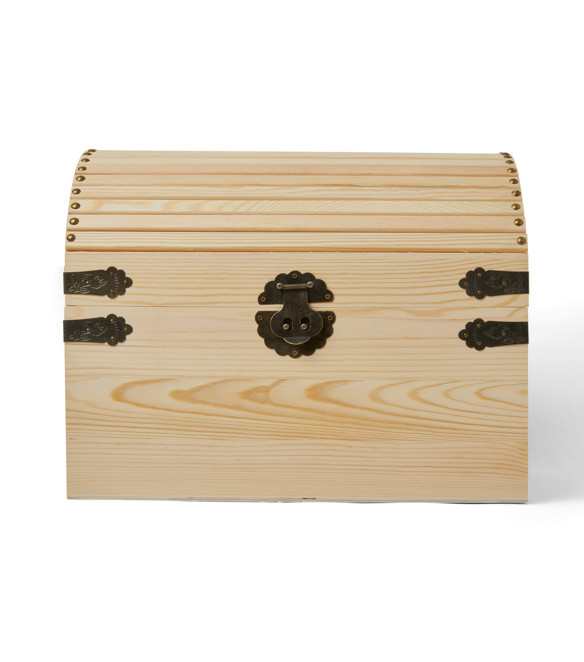 Unfinished Wooden Trunk Chest
