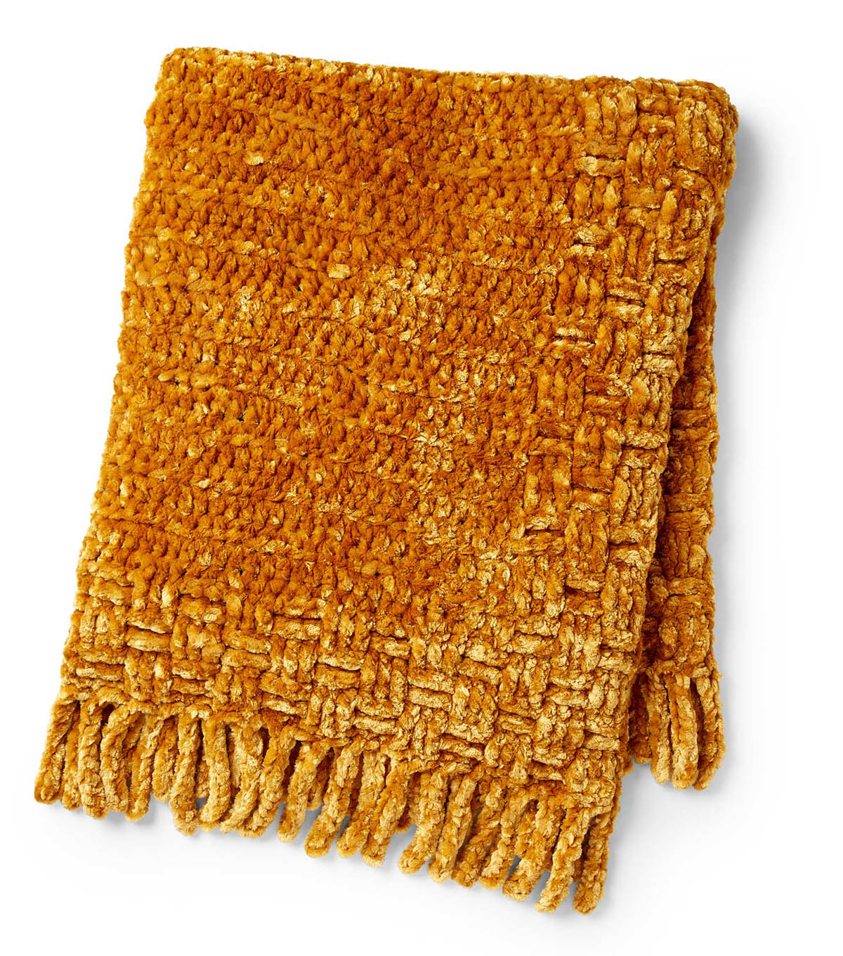 How To Make A Bernat Velvet Plus Crochet Basketweave Border Blanket Joann